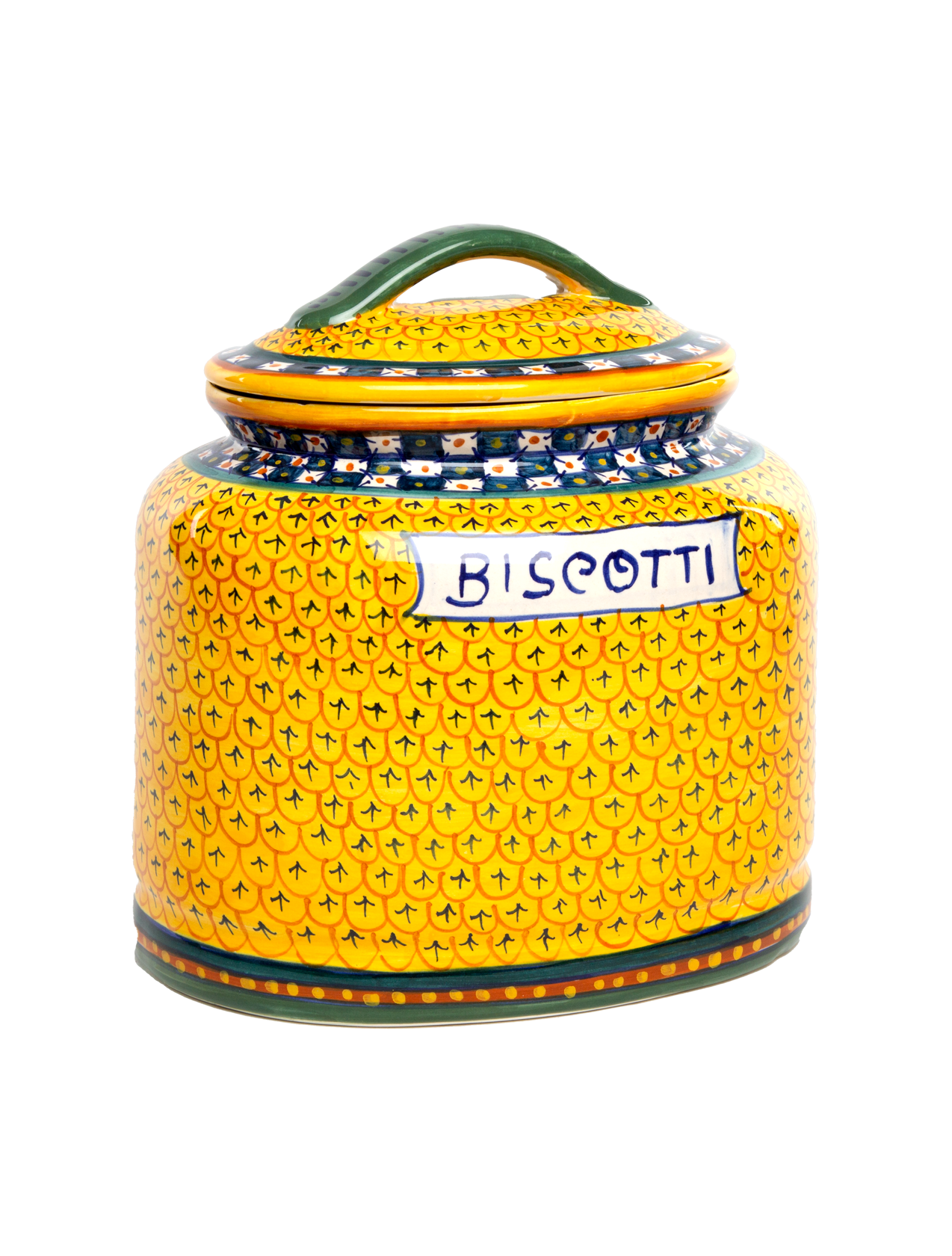 Deruta Geometic Biscotti Jar | Italian Pottery | Buy at Ditalia ...