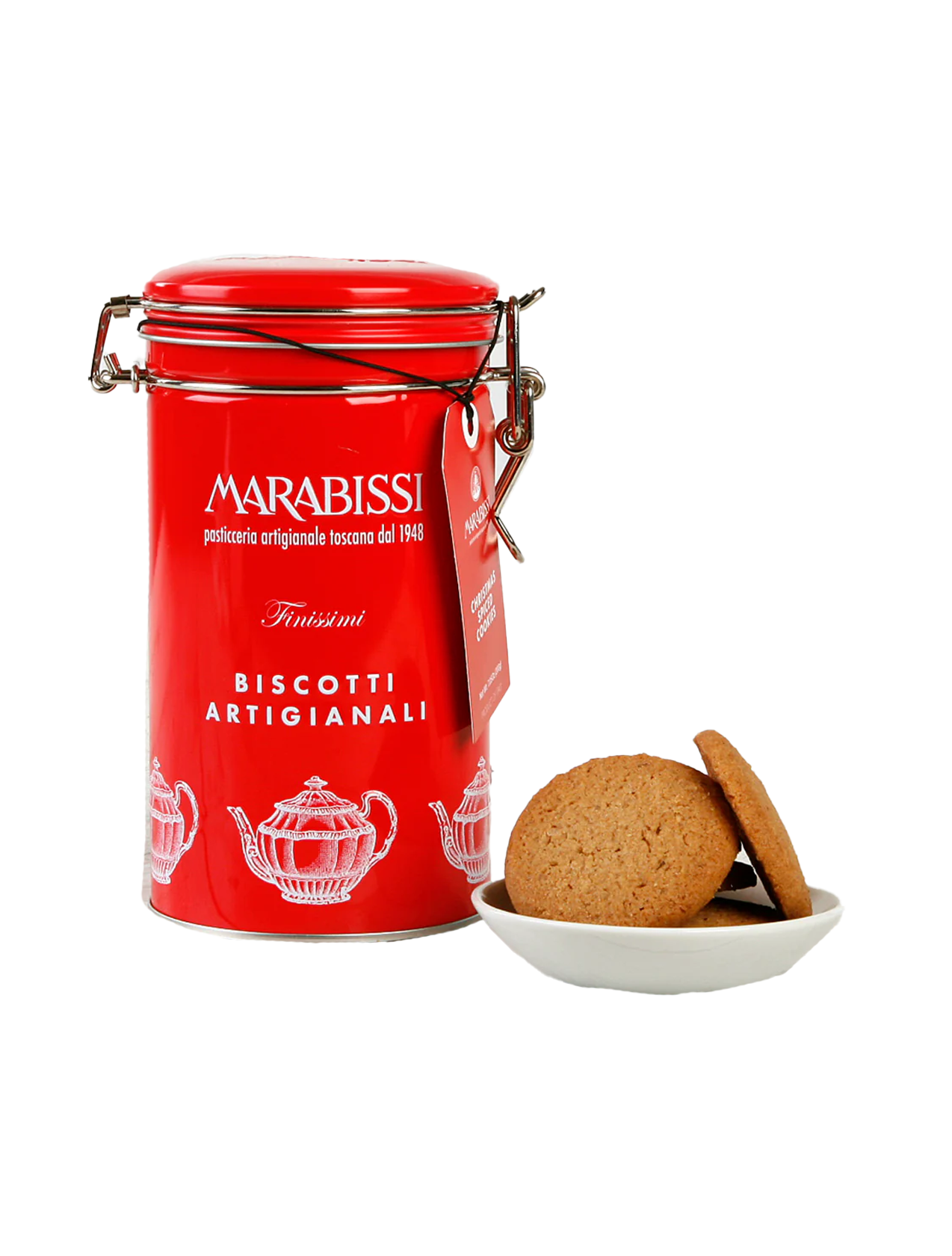 Marabissi Red Decorative Cookie Tin from Tuscany | Ditalia – Ditalia ...