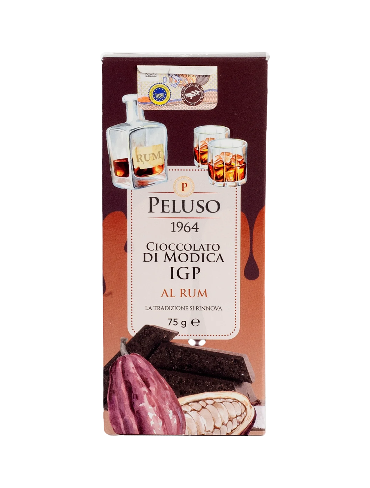 Modica Chocolate Bar with Rum | Peluso Sicily | Ditalia – Ditalia ...