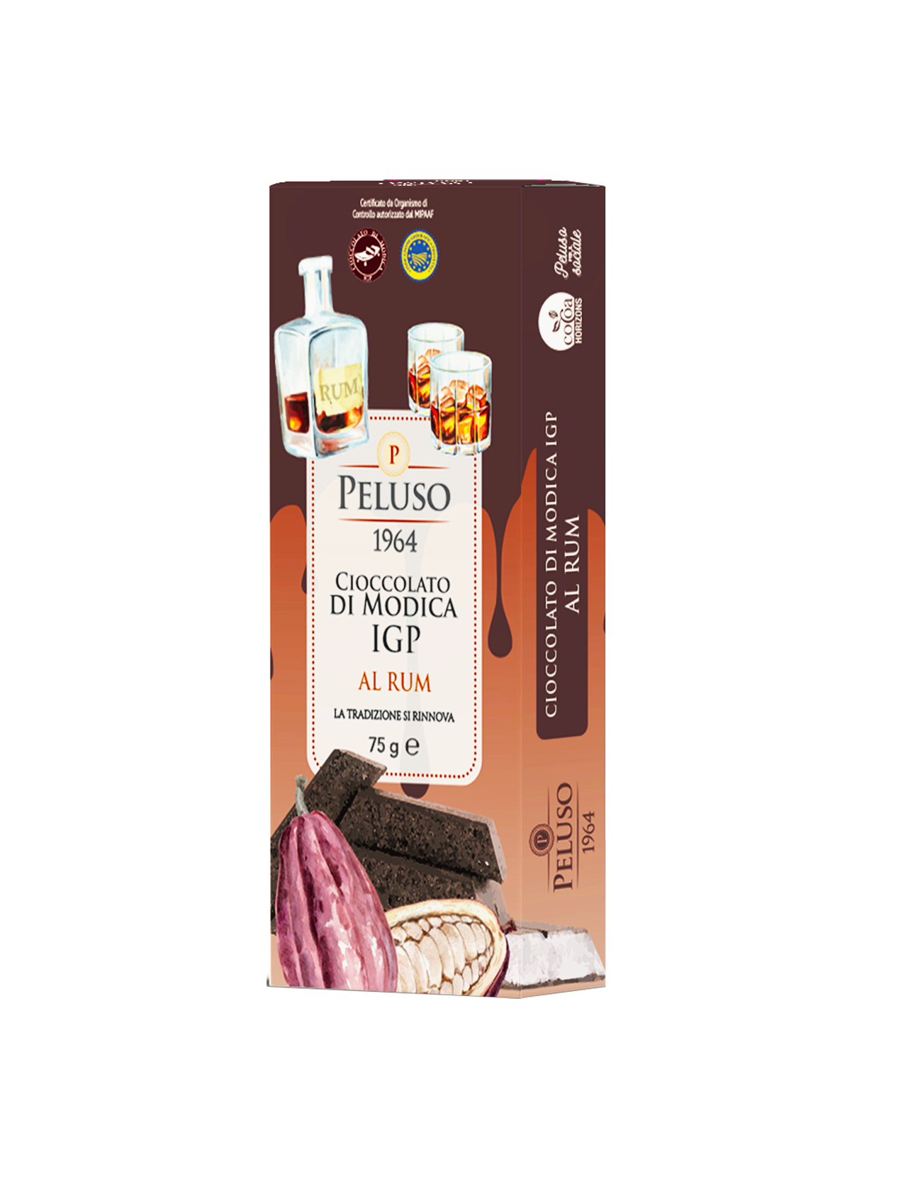 Modica Chocolate Bar with Rum | Peluso Sicily | Ditalia – Ditalia ...