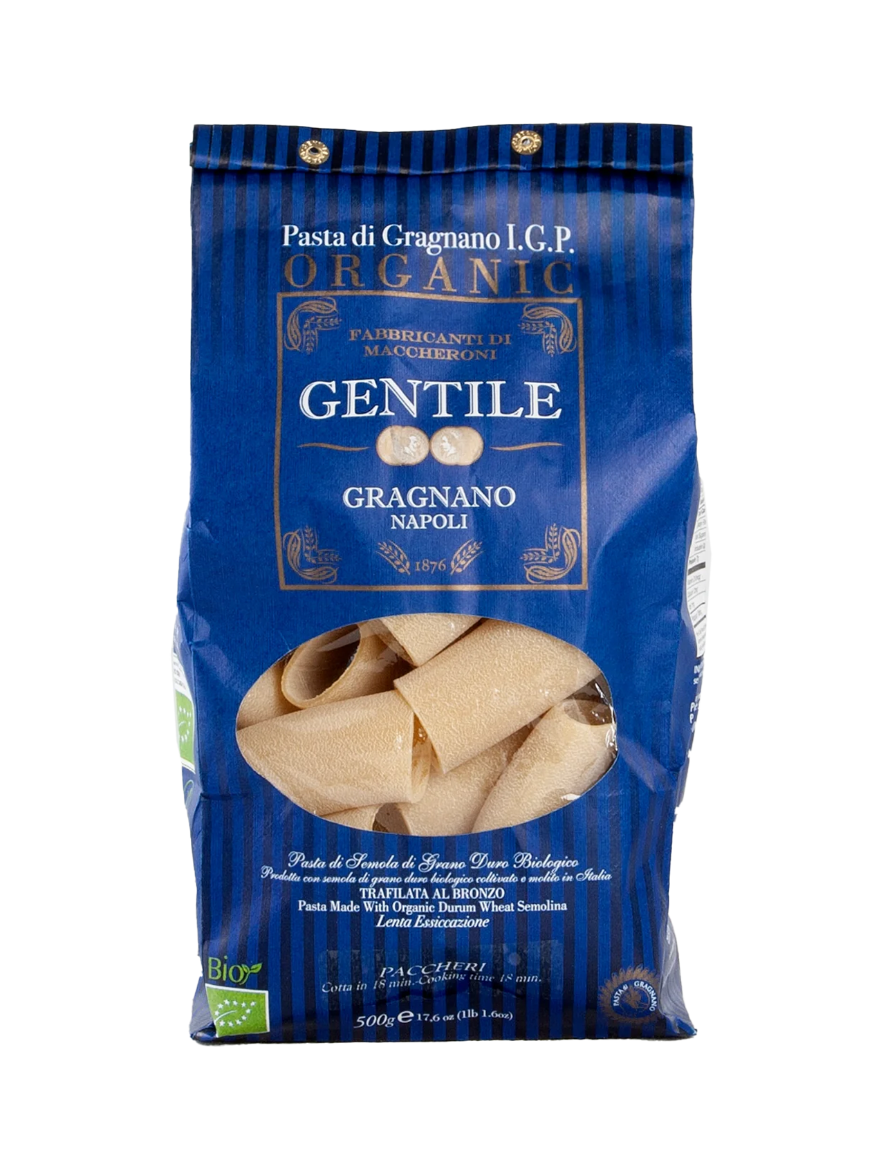 Gentile Pasta di Gragnano IGP - Paccheri | Ditalia Italian Imports ...