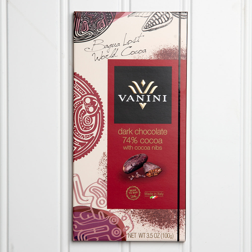 Vanini 74 Dark Chocolate with Cocoa Nibs Bar | Made in Italy – Ditalia ...